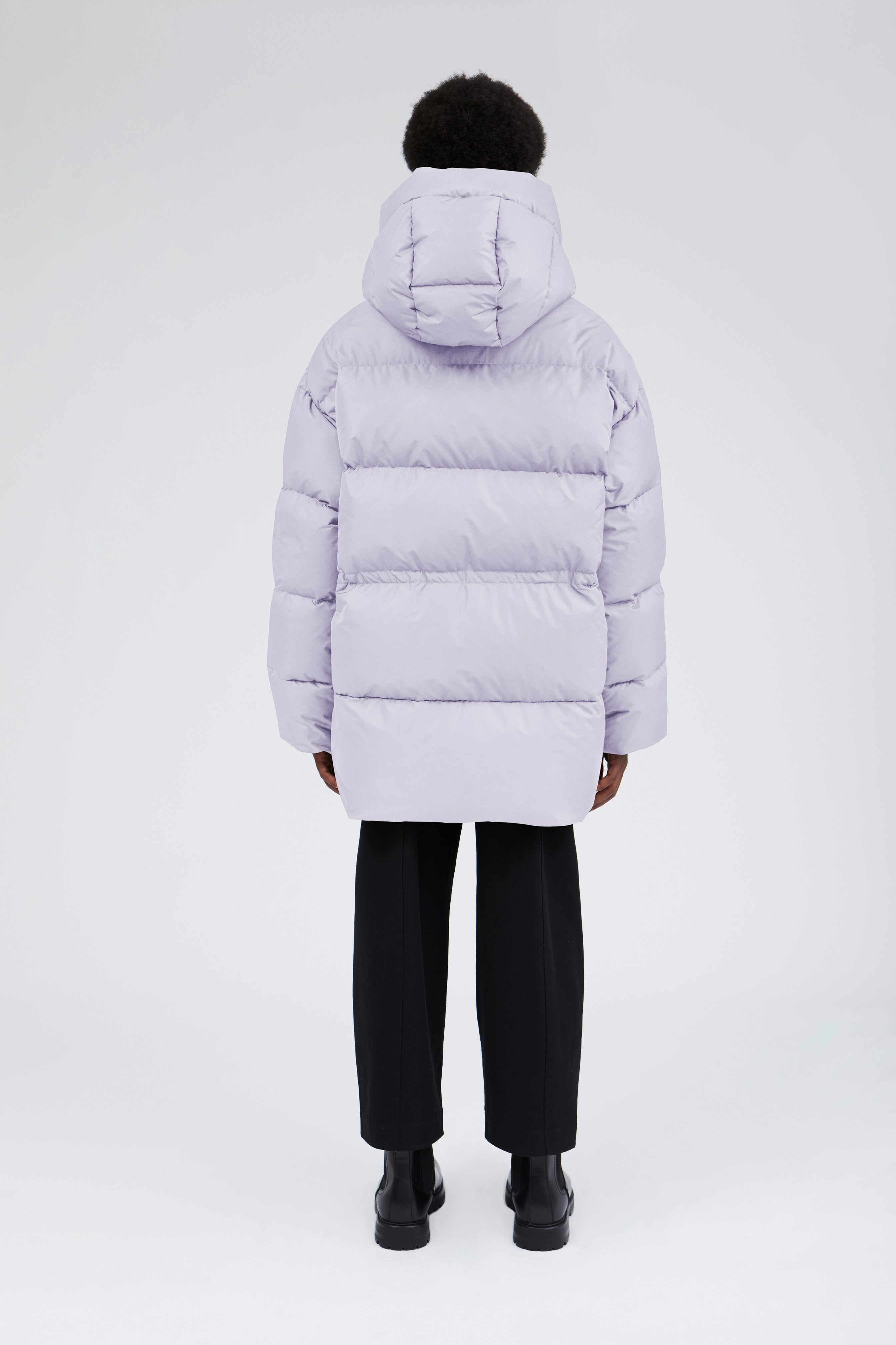 SWISS WASTE JACKET (unisex) – long, off-lavender – ROUND RIVERS