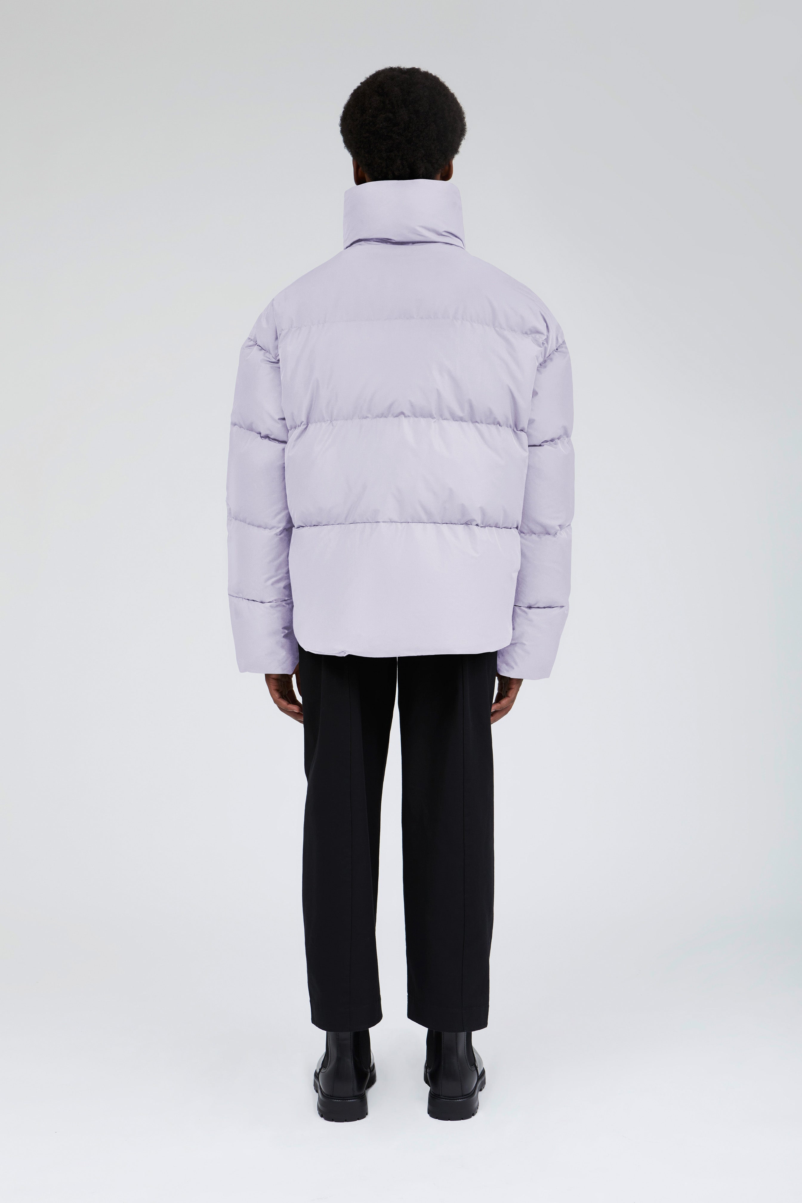 SWISS WASTE JACKET (unisex) – short, off-lavender – ROUND RIVERS