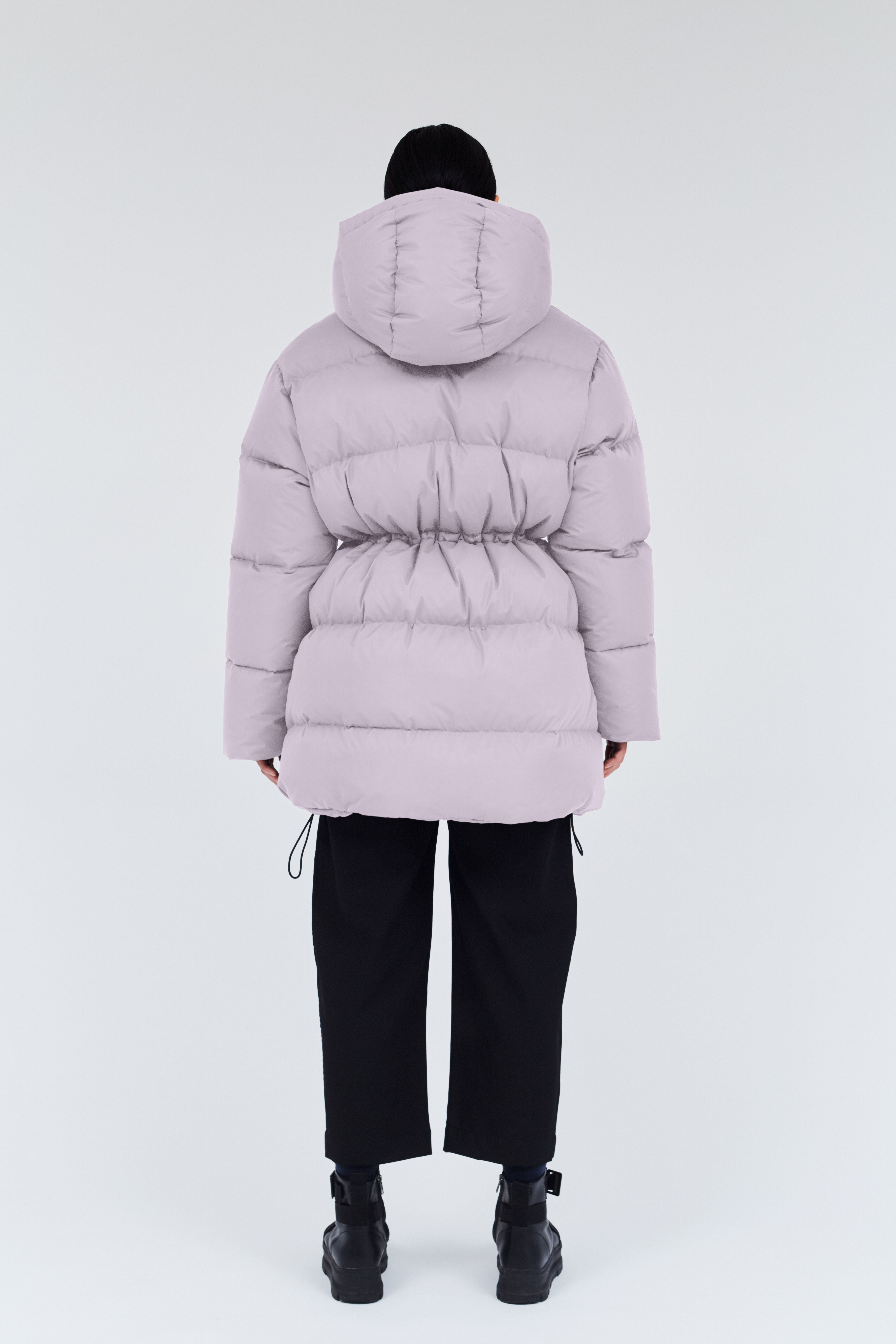 SWISS WASTE JACKET (unisex) – long, off-lavender – ROUND RIVERS