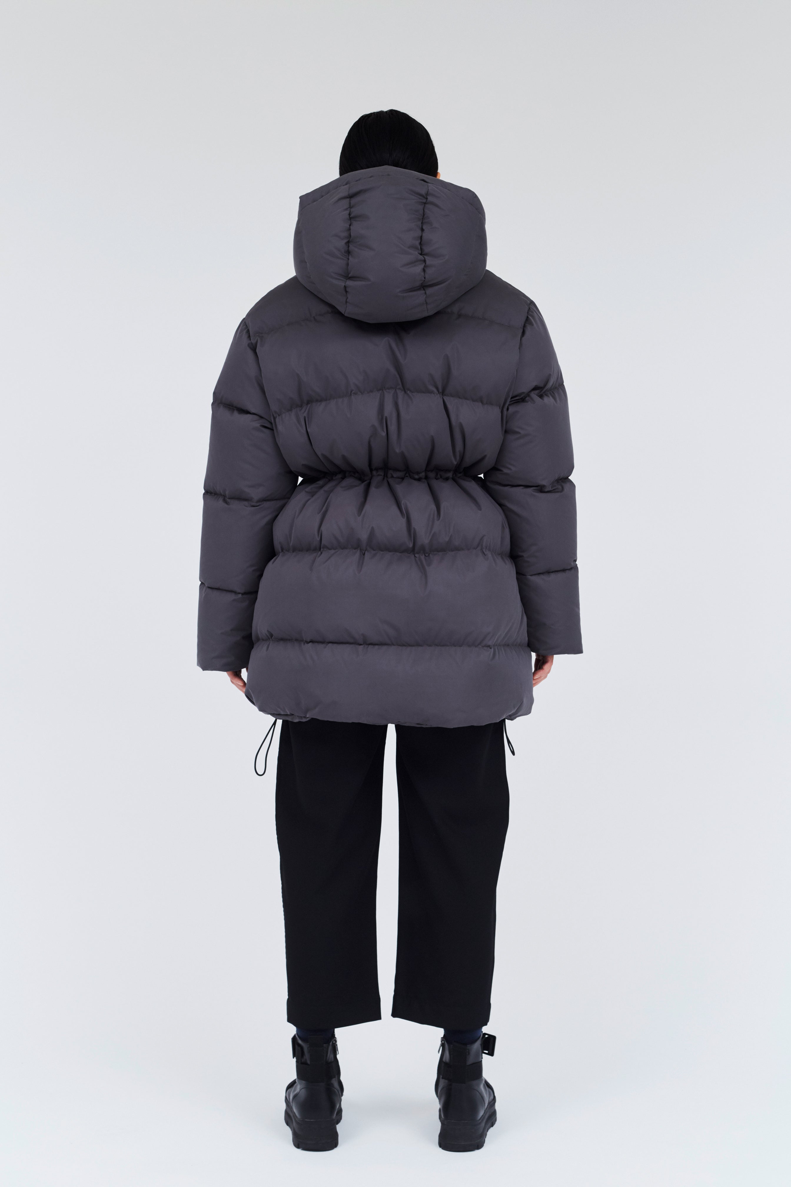 SWISS WASTE JACKET (unisex) – long, grey – ROUND RIVERS